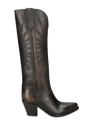 GOLDEN GOOSE Wish Star Leather Knee-high Boots - Dark Brown