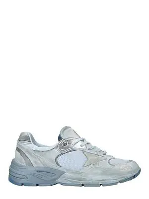 Golden Goose Dad-star Suede And Mesh Low-top Trainers - Pale Blue