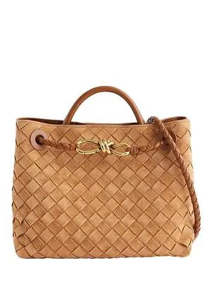 Bottega Veneta Small Andiamo Suede Tote Amber-mb-amber