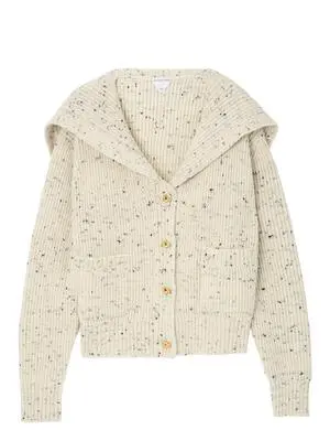 Bottega Veneta Ribbed Wool-blend Cardigan - White