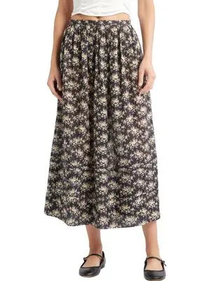 DÔEN Marcie Floral Print Organic Cotton Skirt - Nior Rosier Floral