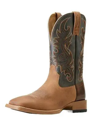Ariat Lasco Ultra Western Boot - Light Tan/smokey Blue