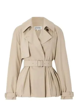 Loewe Double-breasted Pleated Jacket - Neutrals