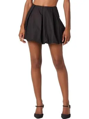 Astr The Label Cotton Bubble Mini Skirt - Black