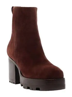 Schutz Platform Lug Sole Boots - Root Brown