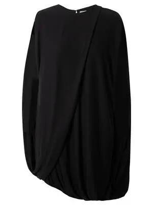 Loewe Draped Crepe Mini Dress - Black