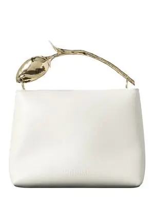 Erdem Bloom Mini Leather Clutch - White