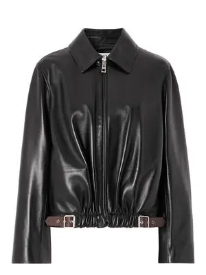 Loewe Buckle-detailed Leather Jacket - Black