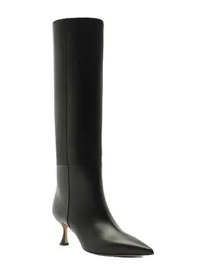 ALEXANDRE BIRMAN Brena Pointed Toe Knee High Boot - Black