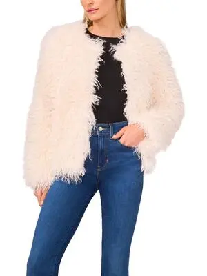 Halogen Faux Fur Jacket New Ivory
