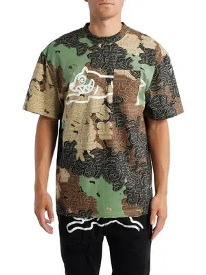 ICECREAM Count 'em Oversize Graphic T-shirt - Camo