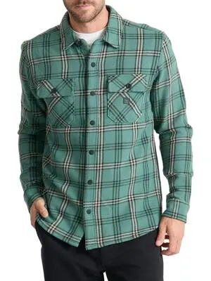 ROARK Nordsman Organic Cotton Flannel Button-up Shirt - Slate Green
