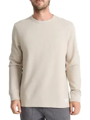 ROARK Cotton Blend Thermal Sweatshirt - Fossil