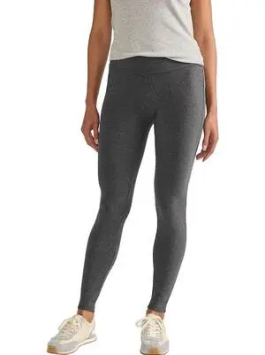 LANDS' END Starfish Mid Rise Knit Leggings - Charcoal Heather