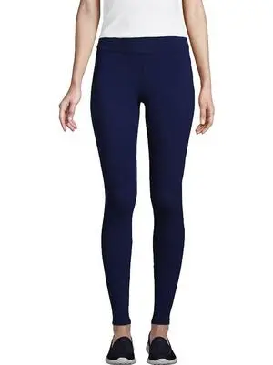LANDS' END Starfish Mid Rise Knit Leggings - Deep Sea Navy