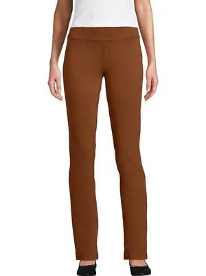 LANDS' END Starfish Mid Rise Slim Leg Pants - Rich Ginger Brown