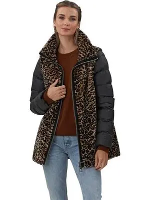Gorski Genuine Shearling Chevron Jacket With Detachable Quilted Sleeves - Mini Lprd