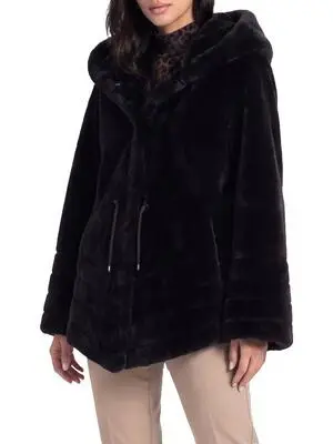 Gorski Reversible Shearling And Taffeta Jacket - Black/black