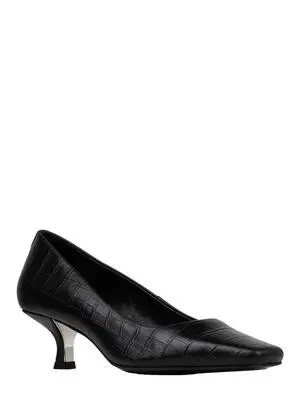 DONALD PLINER Kimbra Square-toe Pump - Black