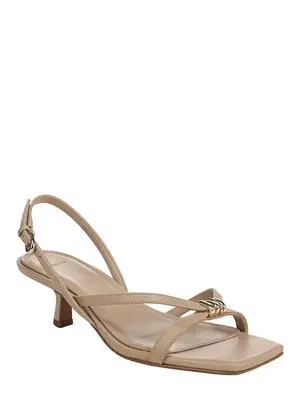 Vince Tali Slingback Kitten Heel Sandal - Warm Almond