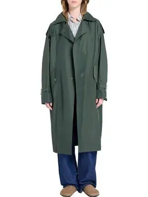 TWP Long Water Repellent Trench Coat - Beetle