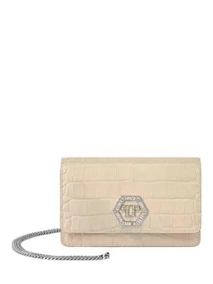 Philipp Plein Crystal-embellished Crossbody Bag - Neutrals