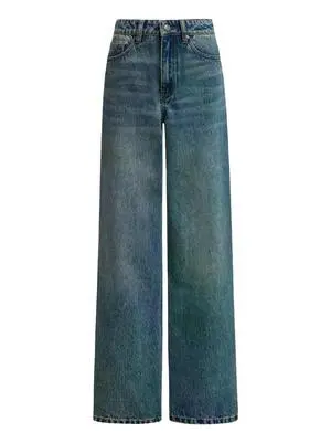 12 STOREEZ Wide-leg Jeans - Blue