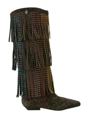 Kurt Geiger Western Fringe Boots - Brown