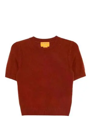 Guest In Residence Cashmere Crew Neck Top - Brown