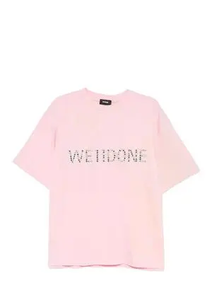 We11Done Logo-print T-shirt - Pink