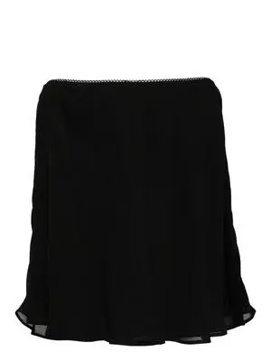 REFORMATION Brandy Bow-detailing Miniskirt - Black