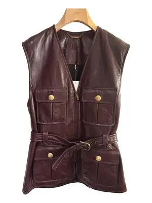 Chloé Brown Vest - Burgundy