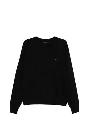 SONGZIO Cat-embroidered Sweatshirt - Black