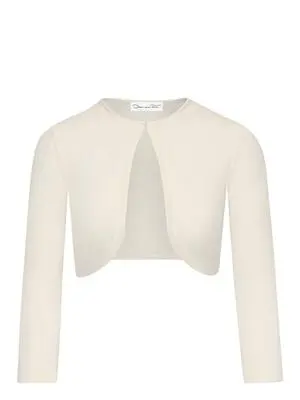 Oscar De La Renta Wool-blend Bolero - White