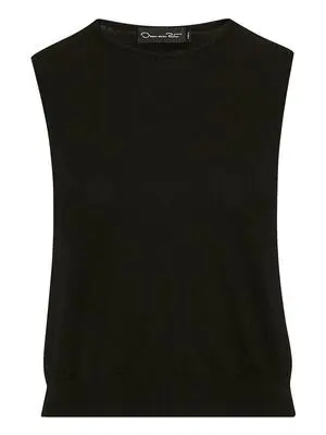Oscar De La Renta Wool-blend Tank - Black