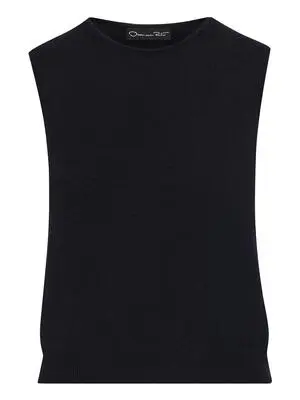 Oscar De La Renta Wool-blend Tank - Blue