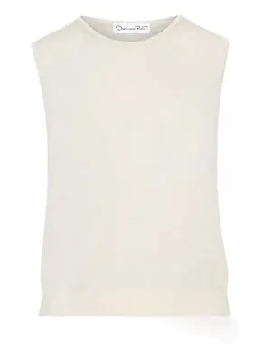 Oscar De La Renta Wool-blend Tank - White