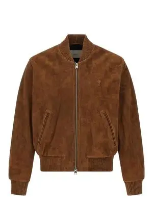 AMI Suede Bomber Jacket