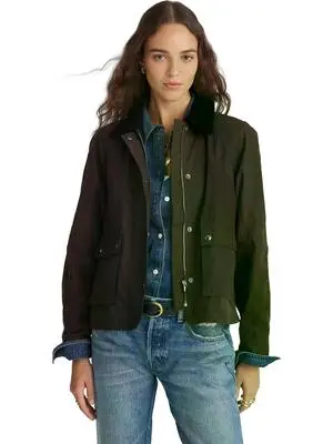 Madewell Waxed Zip-Front Jacket Molasses