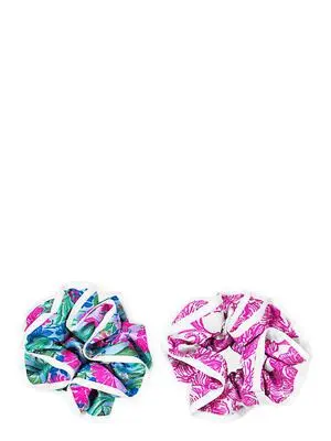 Lilly Pulitzer Ruffle Scrunchie Set - Coconut Unforgettable Pink