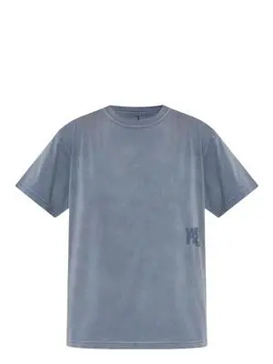 Alexander Wang Essential Jersey Puff Logo Short Sleeve T-shirt - Washed Blue Ink