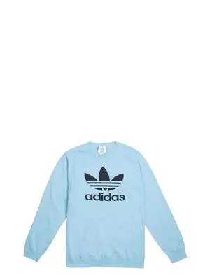 Adidas X Have A Good Time Summer Knit Sweatshirt - Blue/clear Blue