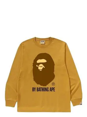 A BATHING APE By Bathing Ape (fw25) Long Sleeve Tee Shirt Mustard Yellow