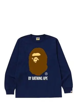 A BATHING APE By Bathing Ape Long Sleeve Tee Shirt - Navy Blue