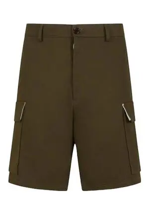 Marni Organic Gabardine Shorts - Deep Sage