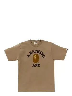 A BATHING APE College Tee Shirt - Beige