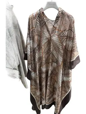 Brunello Cucinelli Printed Caftan - Beige