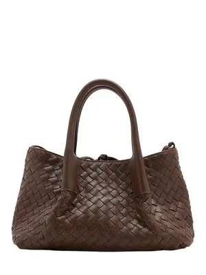 Bottega Veneta Pinacoteca Intrecciato Leather Tote Bag - Brown