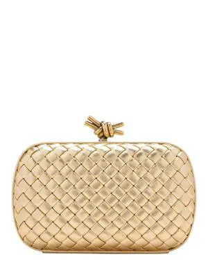Bottega Veneta Knot Intrecciato Minaudiere - Gold