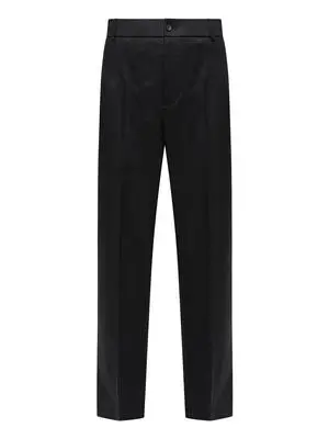 Moncler Wool Flannel Tailored Trousers - Black
